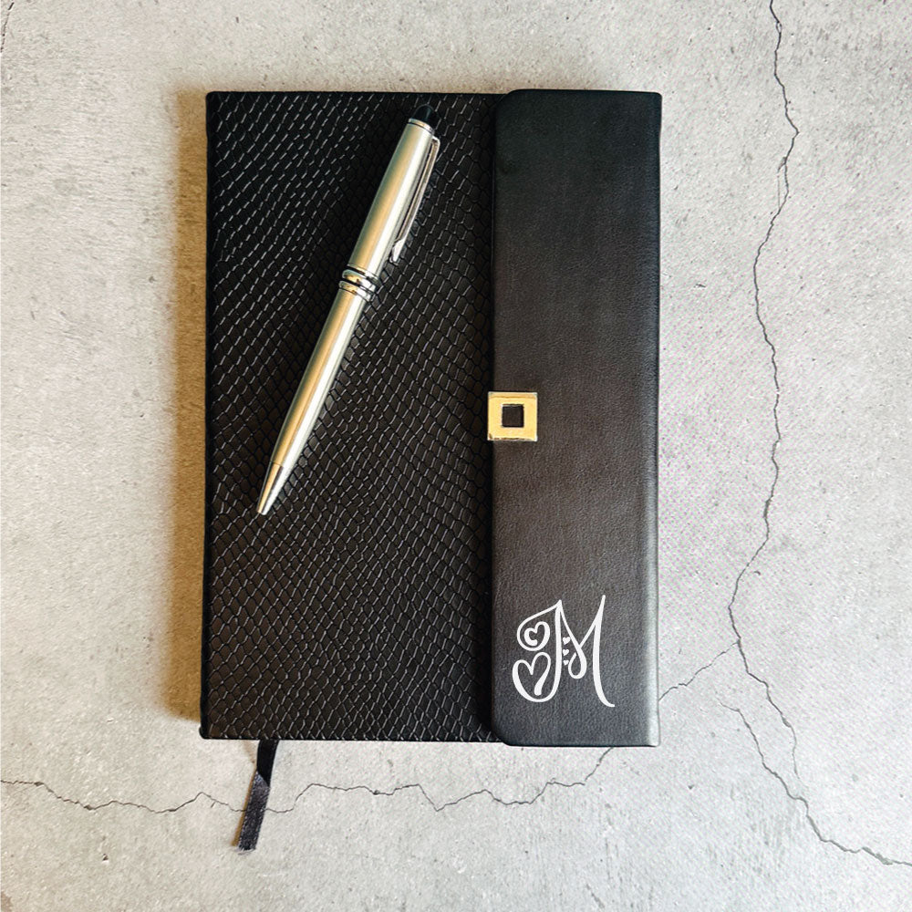 Premium Button Closure Diary - Monogram – gingercrush.com
