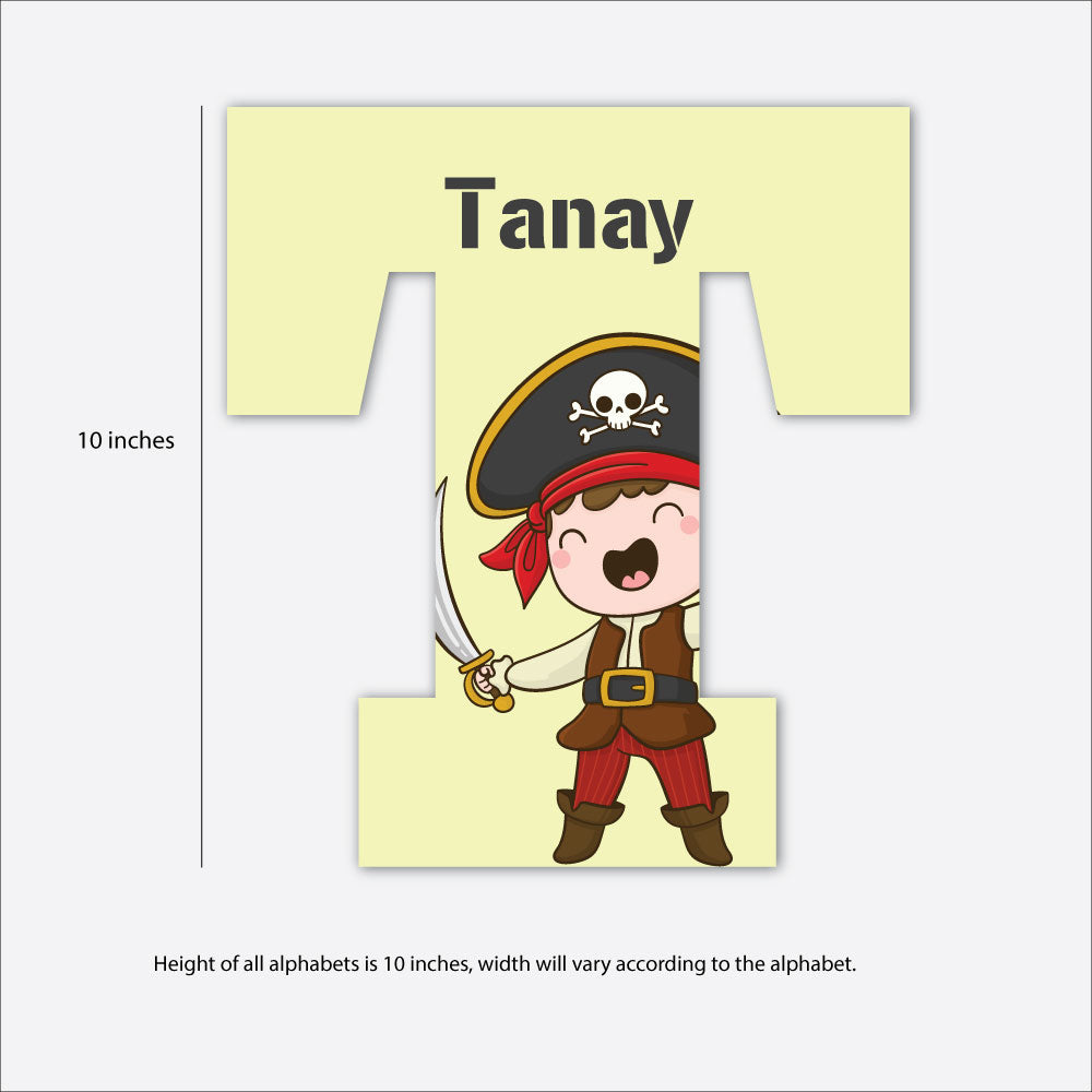 Monogram Alphabet Nameplate- Pirate – gingercrush.com